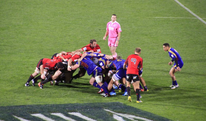 Mischia Eccellente Dei Giocatori Del Gioco Di Rugby Fotografia ...