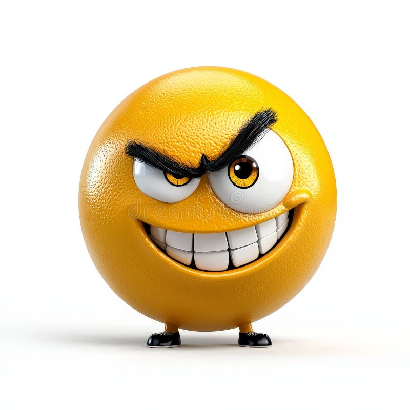 Mischievous Cartoon Face Smiling with Attitude Stock Illustration ...