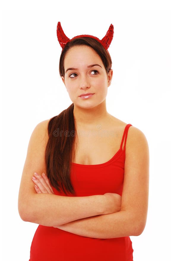 Mischievous devil stock photo. Image of thinking, thought - 12376014