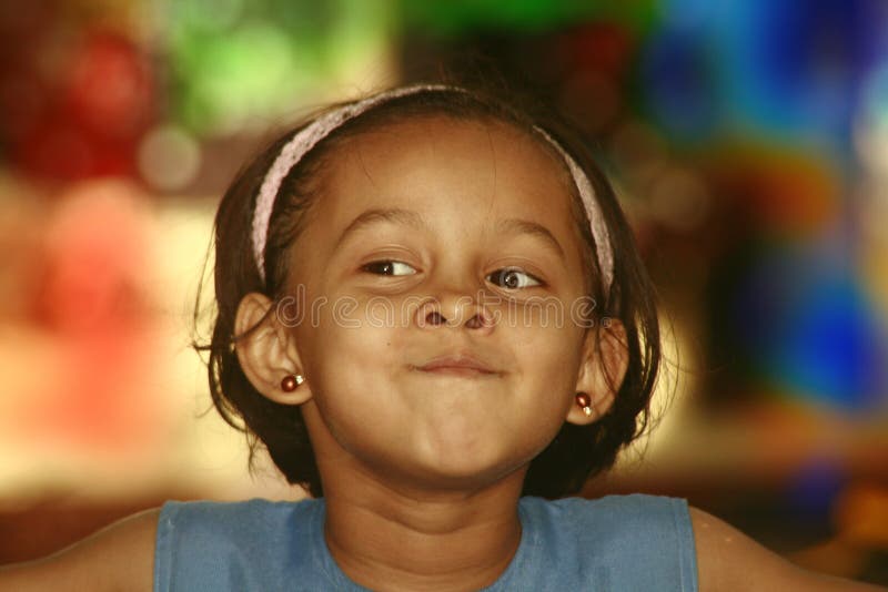 Mischievous Girl stock image. Image of child, hairs, surprise - 3043459