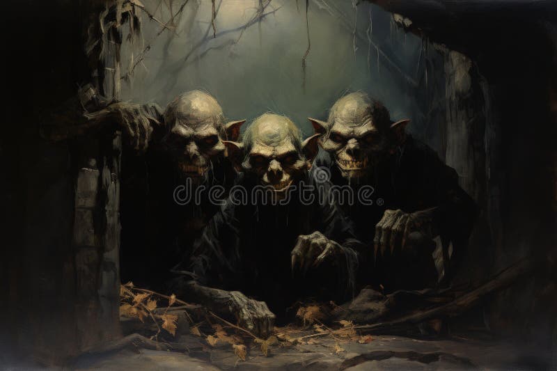 Mischievous Goblins Lurking in Shadowy Corners - Generative AI Stock ... Mischievous Goblins Lurking in Shadowy Corners - Generative AI Stock ...