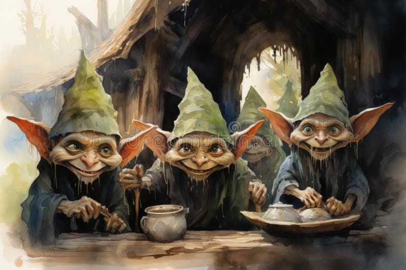 Mischievous Goblins Lurking in Shadowy Corners - Generative AI Stock ... Mischievous Goblins Lurking in Shadowy Corners - Generative AI Stock ...