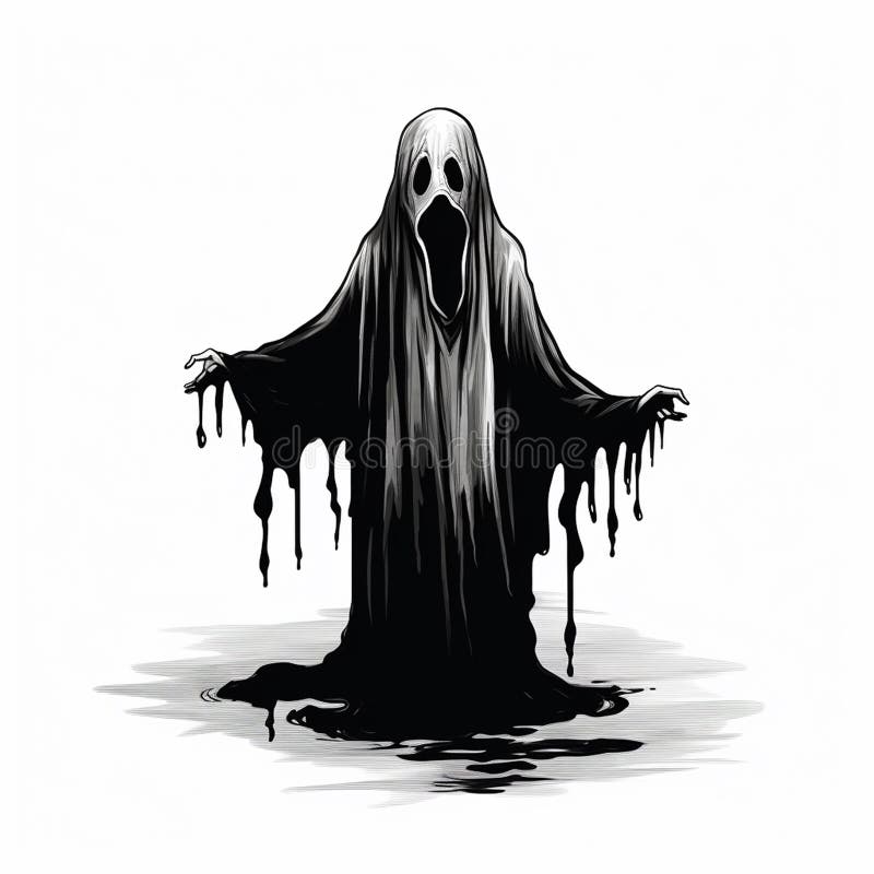 Mischievous Ghost Ready for Halloween Pranks, Vector Illustration Stock ...