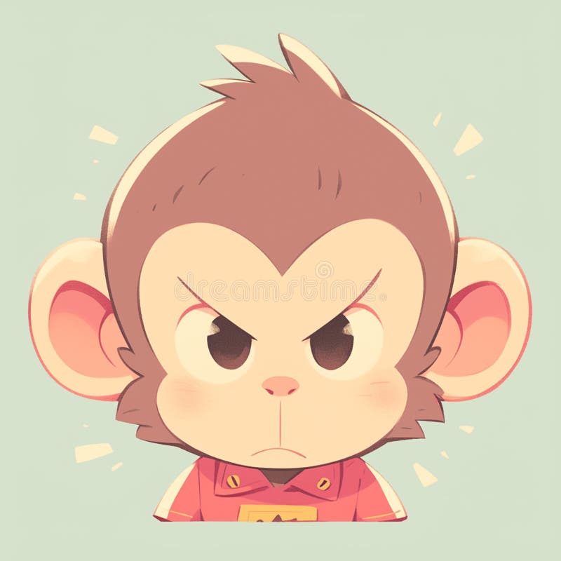 A Mischievous Monkey Software Engineer Cartoon Style Stock Vector ...