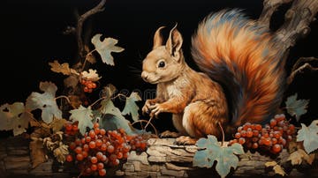 Mischievous Squirrel Stock Illustrations – 598 Mischievous Squirrel ...