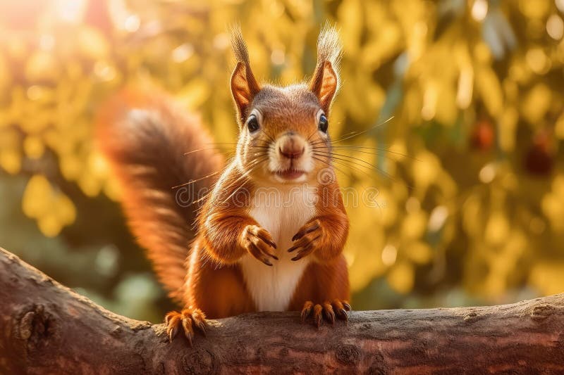 Mischievous Squirrel stock illustration. Illustration of outdoors ...