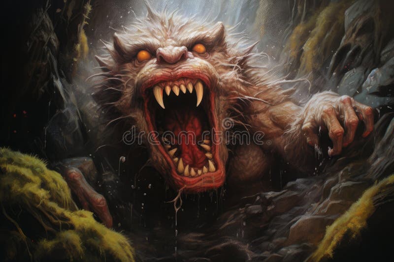 Mischievous Troll Creature. Generate Ai Stock Illustration ...