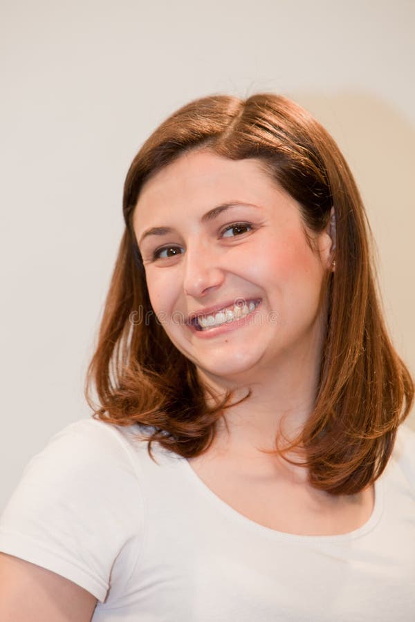 Mischievous Woman with a Happy Grin Stock Photo - Image of female ...