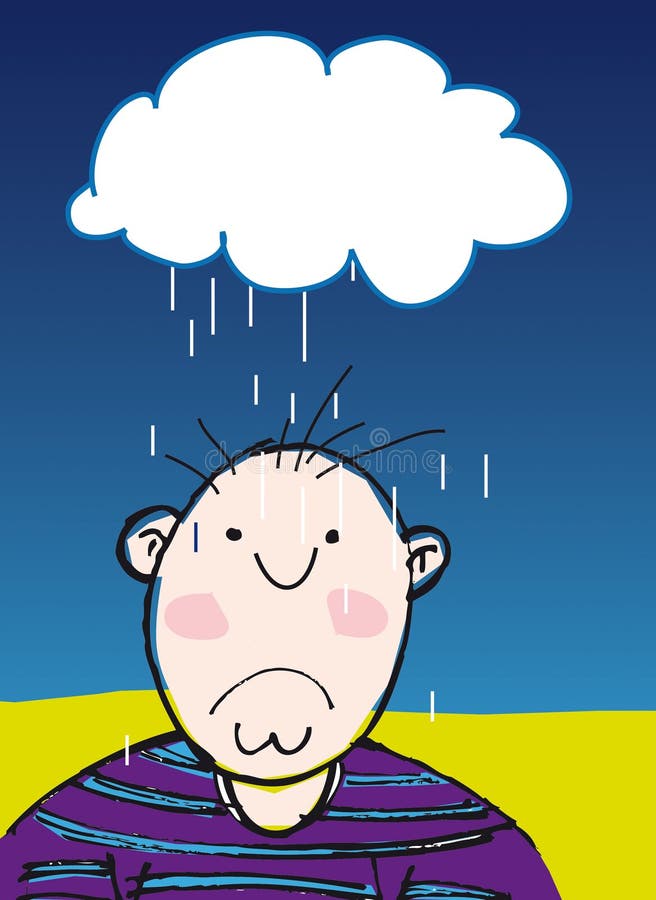 Miserable Boy stock illustration. Illustration of message - 13348756