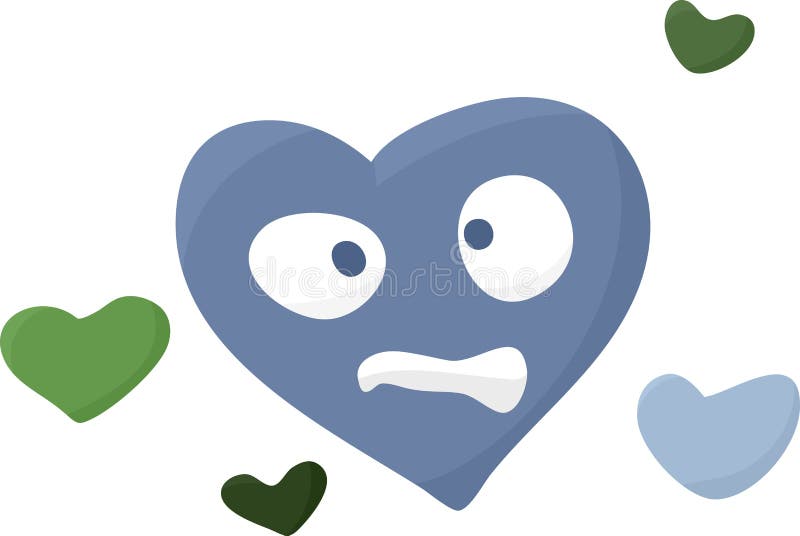 Miserable Heart Symbol stock illustration. Illustration of expression ...