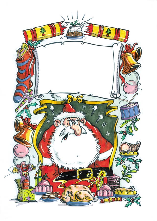 Miserable Santa stock illustration. Illustration of father - 9640008