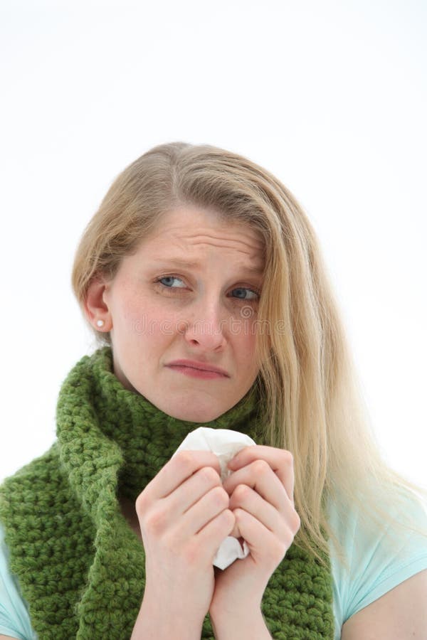 Miserable Woman with the Flu Stock Photo - Image of sick, chills: 24632760
