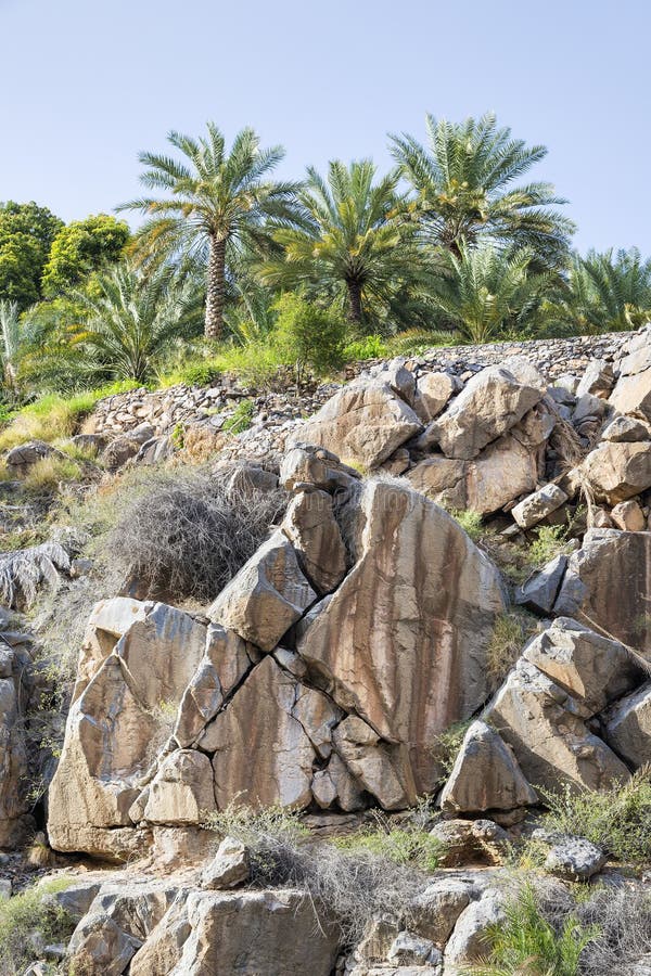 Misfah Abreyeen stock image. Image of travel, oman, landscape - 47208921