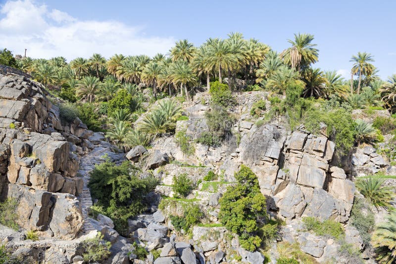 Misfah Abreyeen stock image. Image of adventure, arabia - 48192319