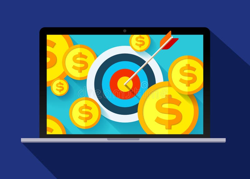 Bullseye Business Conpept. Arrow in the Center Target. Make Money Stock ...