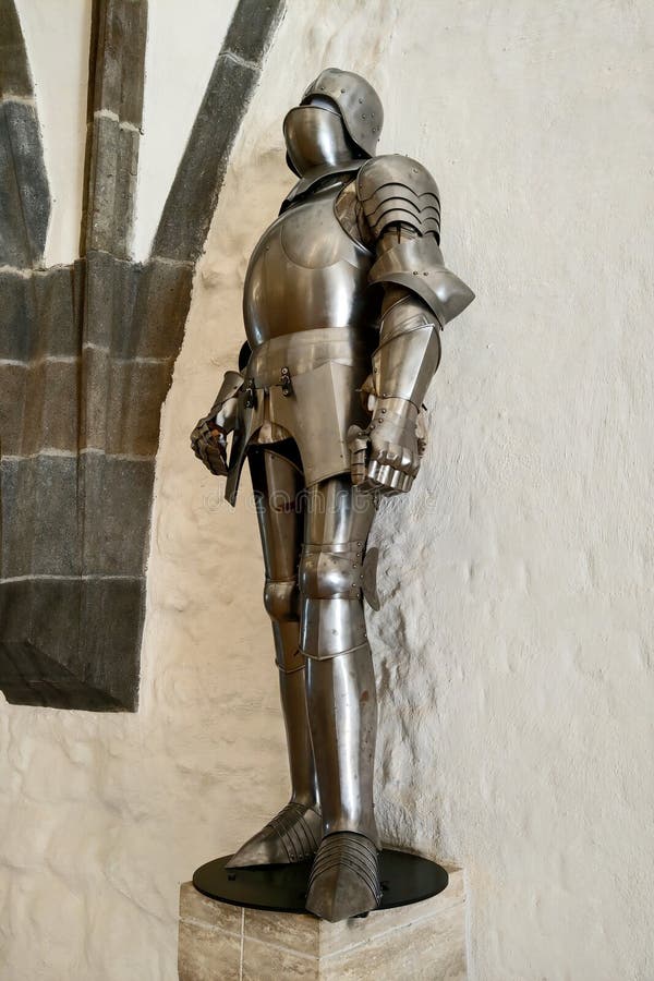 Miskolc, Hungary, May 29, 2019: Powerful Heavy Knight with a Sword and ...