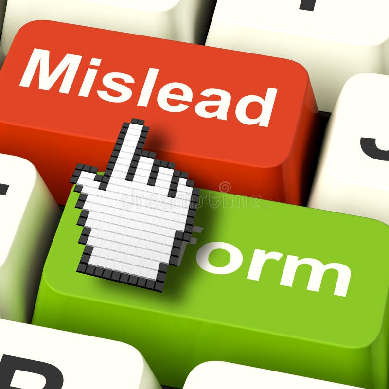 Inform Mislead Signpost Means Let Know or Misguide Stock Illustration ...