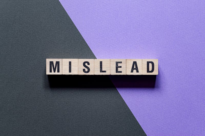 Mislead, Word with Prefix Crossed Out Stock Photo - Image of inaction ...