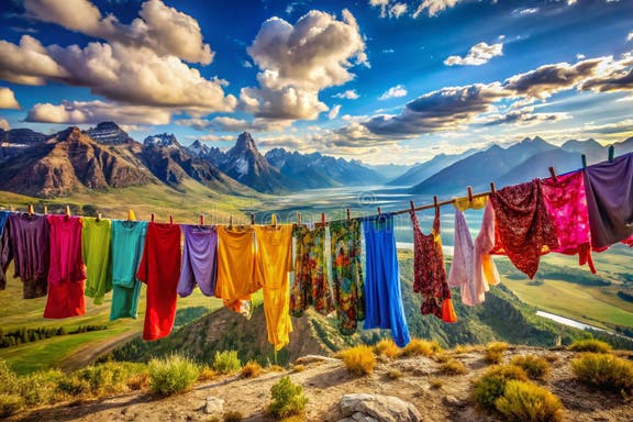 A Mismatched Garment on a Clothesline Visualizing the Concept of Poor ...