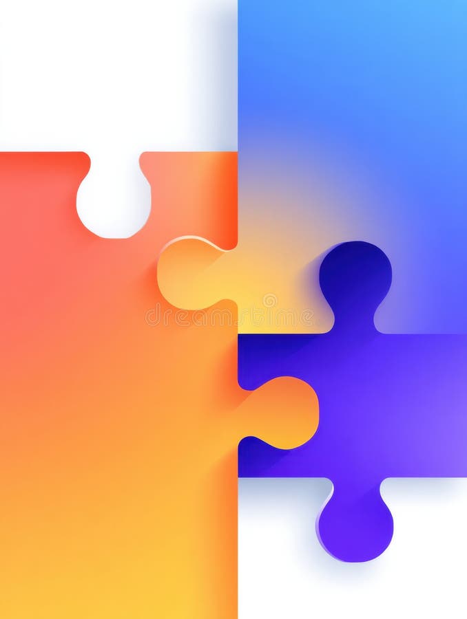 Mismatched Puzzle Pieces in a Clean UI Layout Creating Visual Contrast ...