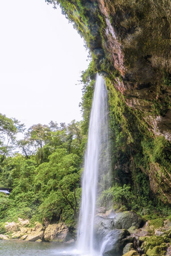 Misol Ha stock image. Image of rock, natural, splash - 223442977