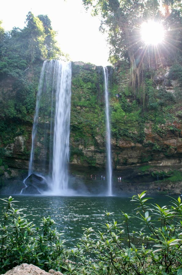 Misol Ha Waterfall on Chiapas Stock Image - Image of fall, limestone ...
