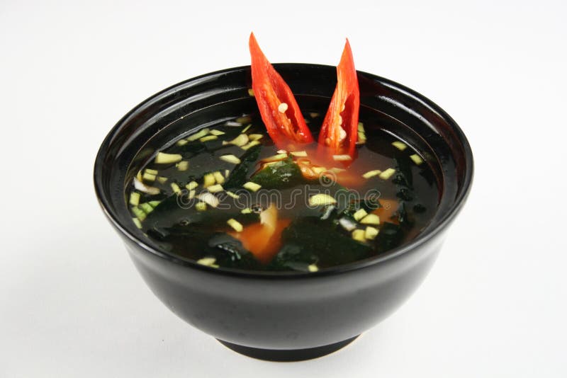 Misoshiru stock image. Image of japanese, dish, nori - 45910405