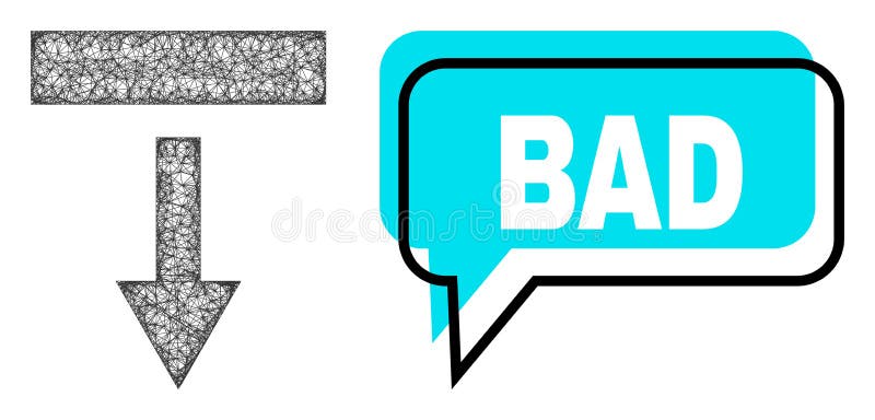 Misplaced Bad Chat Balloon and Network Pull Down Icon Stock Vector ...