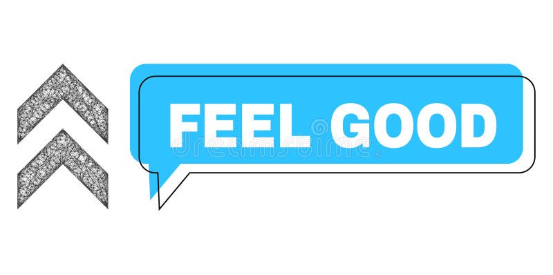 Misplaced Feel Good Message Bubble and Net Shift Up Icon Stock Vector ...