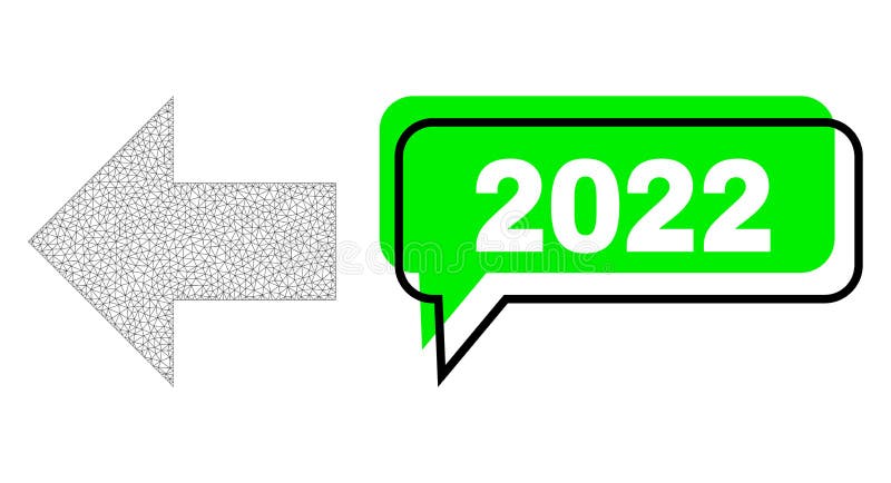 Misplaced 2022 Green Message Cloud and Mesh Wireframe Arrow Left Stock ...