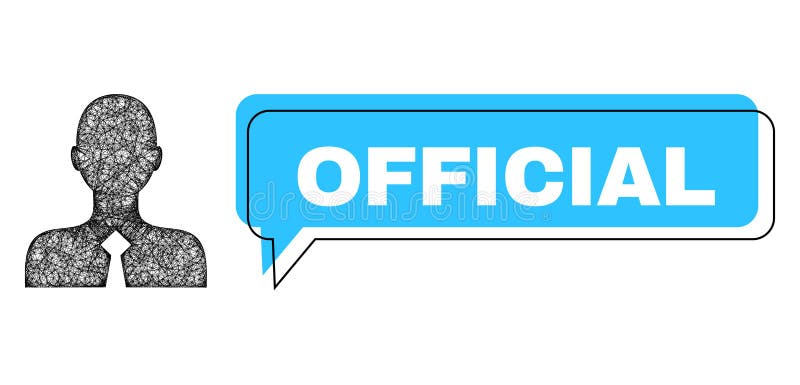 Misplaced Official Message Bubble and Net Official Person Icon Stock ...