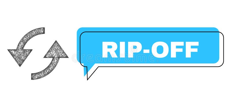 Misplaced Rip-Off Speech Cloud and Net Mesh Refresh Icon Stock Vector ...