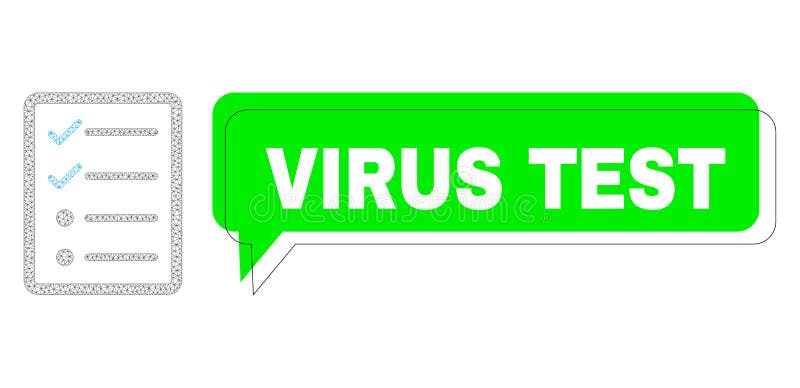Misplaced Virus Test Green Text Frame and Mesh Carcass Checklist Page ...