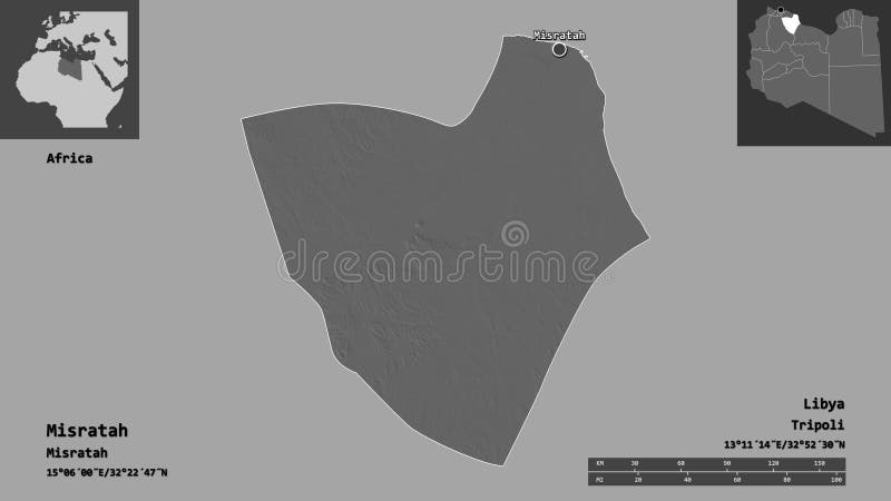 Misratah, District of Libya,. Previews. Bilevel Stock Illustration ...