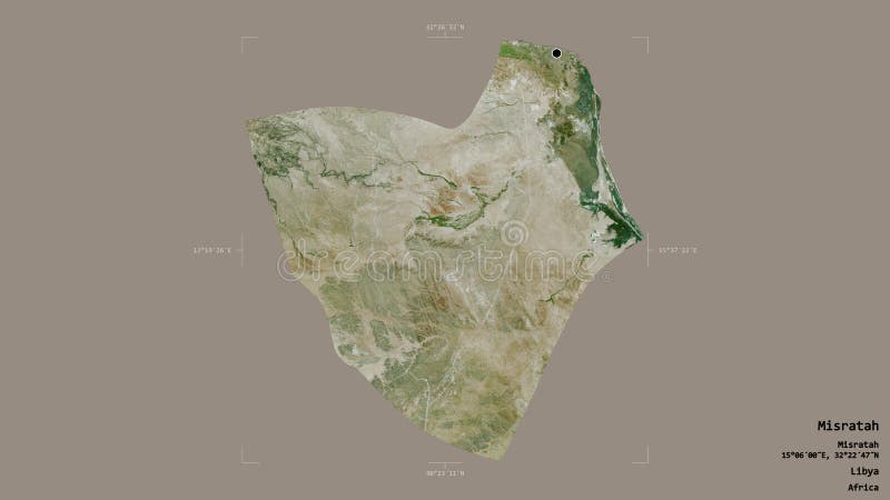 Misratah, Libya. High-res Satellite. Major Cities Stock Illustration ...