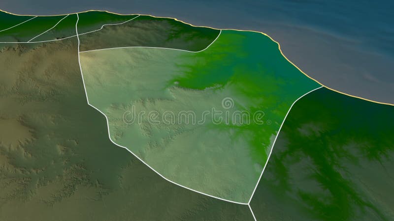Misratah, Libya - Highlighted. Physical Stock Illustration ...