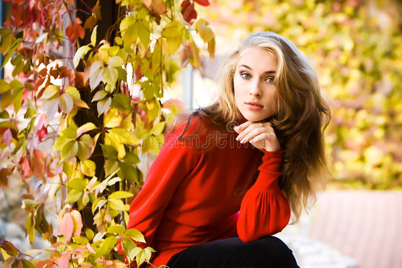 Miss autumn stock photo. Image of hand, autumn, eyes - 15188632