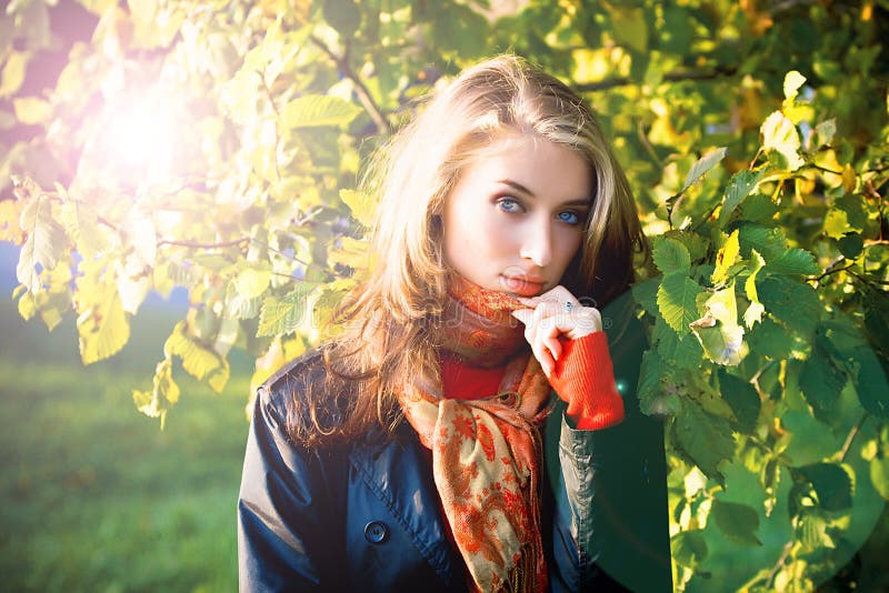 Miss autumn stock photo. Image of face, beauty, european - 15823928