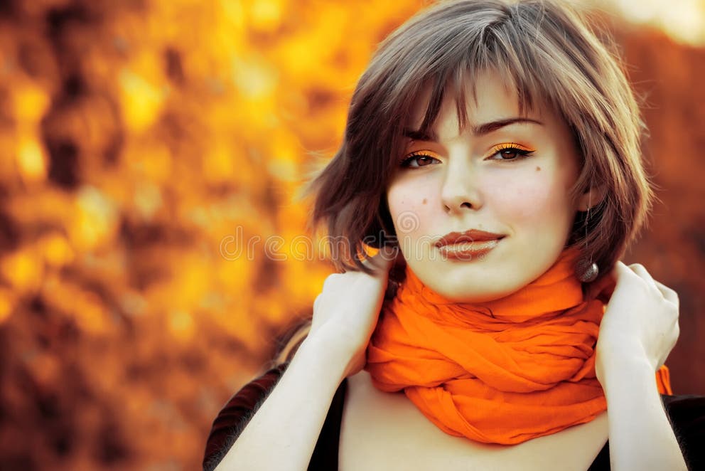 Miss autumn stock image. Image of glamour, female, fall - 16423901