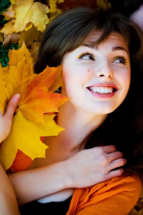 Miss autumn stock photo. Image of face, beauty, european - 15823928