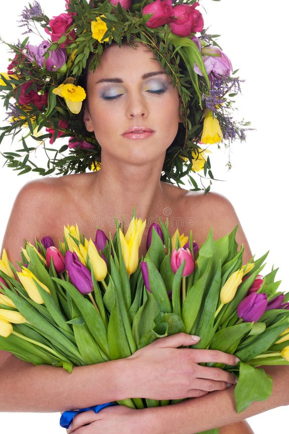 Miss spring stock photo. Image of isolated, holding, dreaming - 29203054