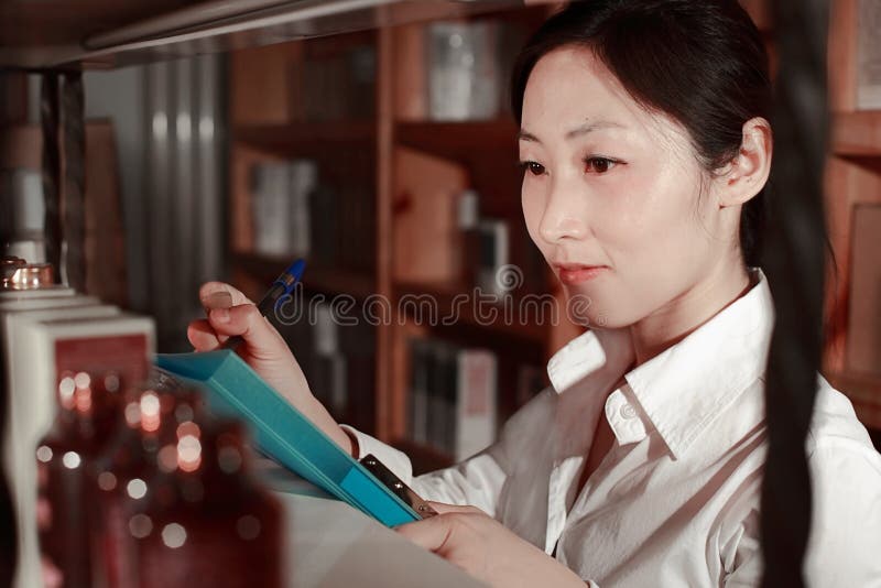 A miss staff is working stock photo. Image of list, calculater - 25499872