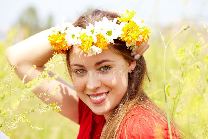 Miss summer stock photo. Image of lovely, makeup, outside - 15104870