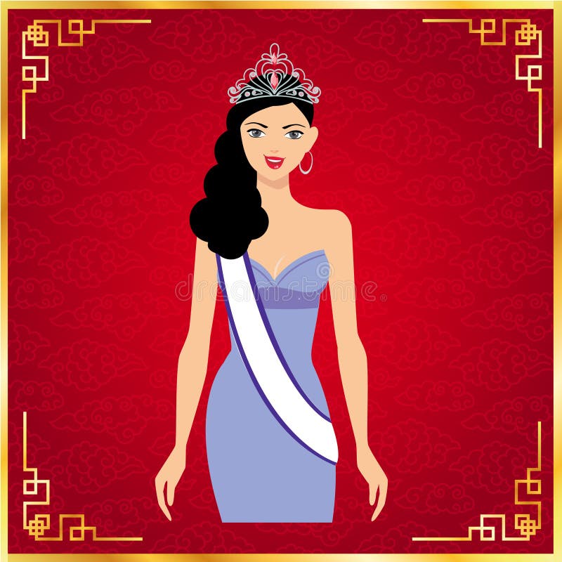 Miss Universe Red Background Design Stock Illustrations – 2 Miss ...