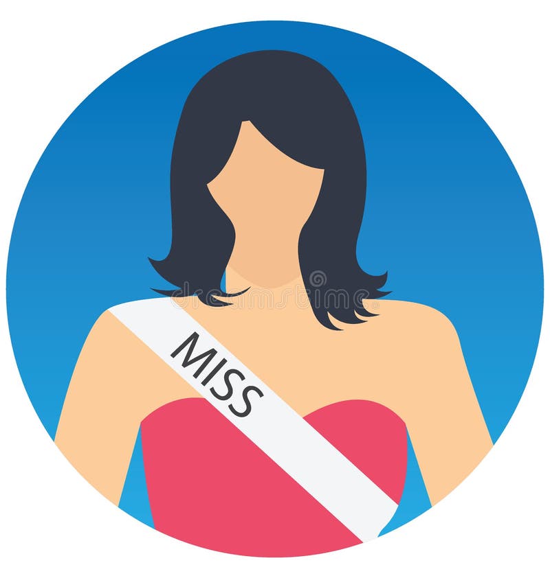 Miss Vector Illustration Icon Which Can Easily Modify or Edit Stock ...