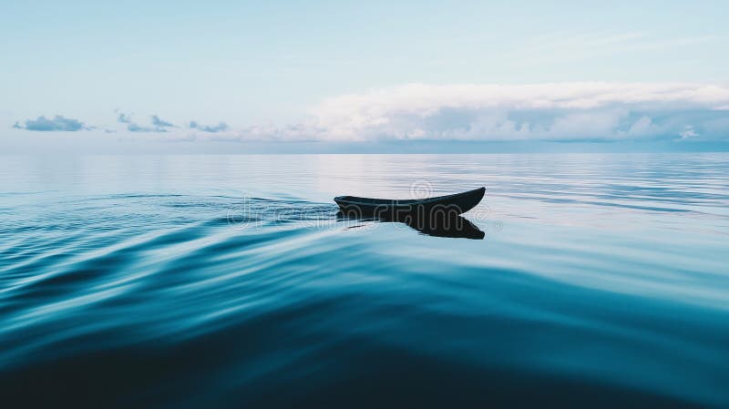 Missed the Boat. Summer Way Off in Blue Ocean Stock Image - Image of ...