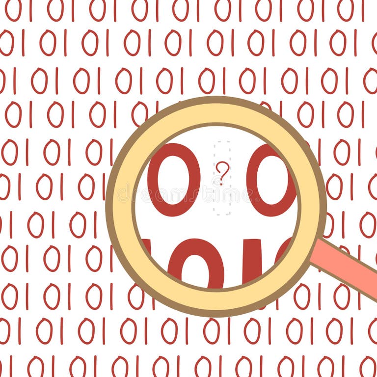 Magnifying Glass Scanning Database Stock Illustrations – 118 Magnifying ...