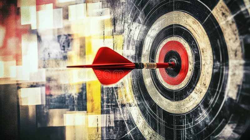 Missed Target Dart Double Exposure an Abstract Concept of Business ...
