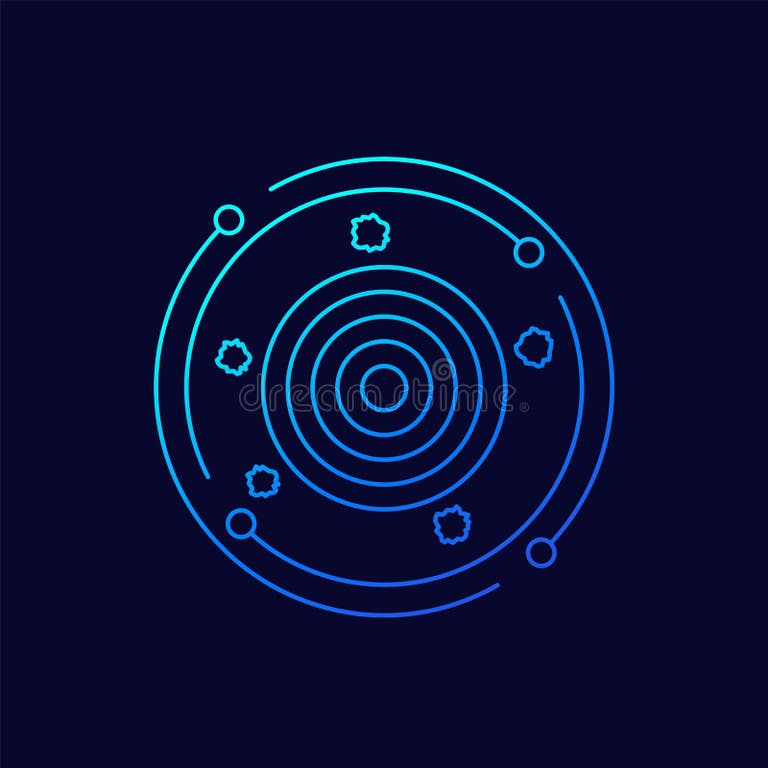 Missed Target Icon, Linear Design Stock Vector - Illustration of vector ...