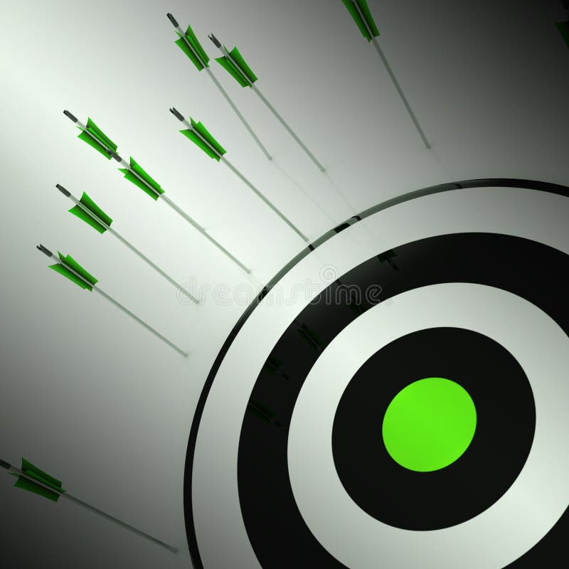 Missed Target Shows Failure Unsuccessful Aim Stock Illustration ...